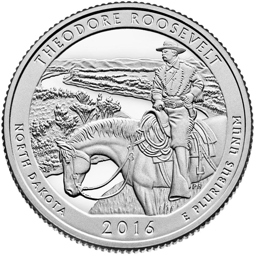 2016 S Proof "Theodore Roosevelt" National Park Quarter - North Dakota ...