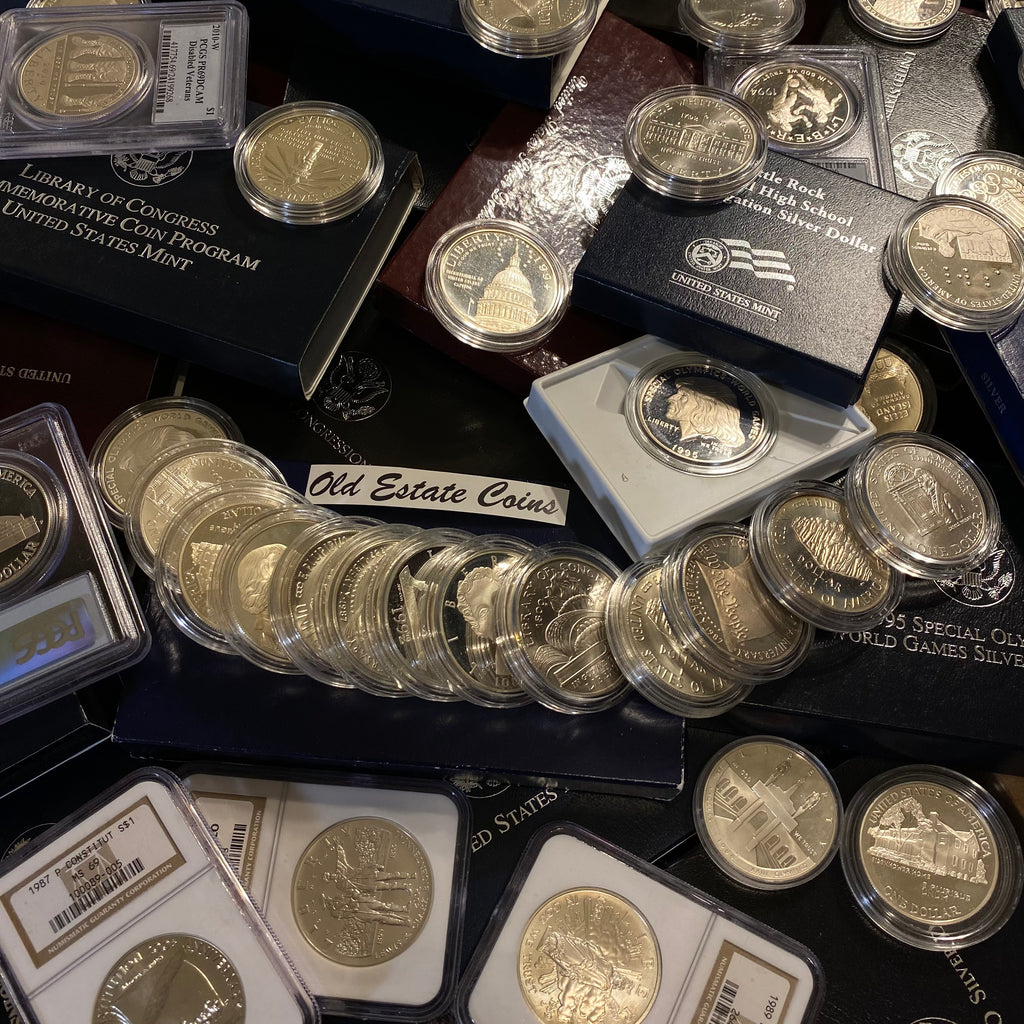 Commemorative Silver Dollar Hoard - Uncirculated & Proof (P, S, W Mint ...