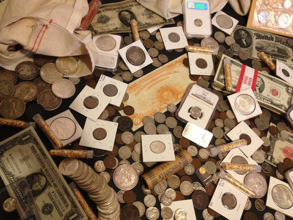 Estate Sale Old US Coins & Currency Lot Silver Gold (Premier Level ...